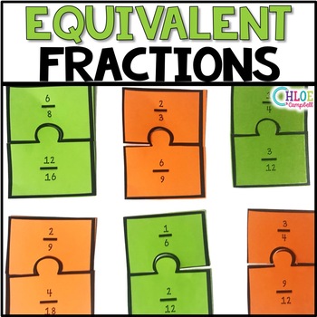 Equivalent Fractions Game | Matching Math Center | Fractions Practice ...