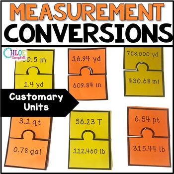 Customary Conversions | Measurement Conversions Game | Matching Math ...