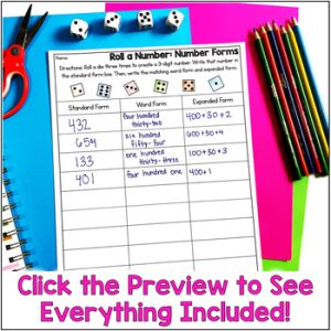 Standard Expanded and Word Form Worksheets – 3 Digit Number Forms 2nd ...