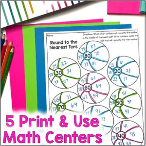 Rounding Whole Numbers to the Nearest 10 Center Round to the Nearest 10 ...
