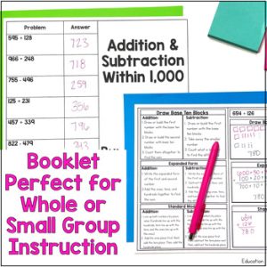 Add & Subtract within 1000 3 Digit Addition & Subtraction Worksheets ...