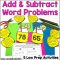 Addition & Subtraction Word Problems within 100 2nd Grade Math Center ...