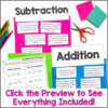 Addition & Subtraction Word Problems within 100 2nd Grade Math Center ...