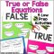 True or False Equations - Addition and Subtraction Equations - 2nd ...