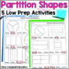 Partition 2D Shapes Worksheets – Partition into Equal & Unequal Parts ...