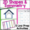2D Shapes & Attributes Worksheets for 2nd Grade – 2D Shape Symmetry ...