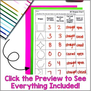 2D Shapes & Attributes Worksheets for 2nd Grade – 2D Shape Symmetry ...