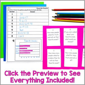 Reading Bar Graphs & Pictographs Activities & Worksheets Graphs & Data ...