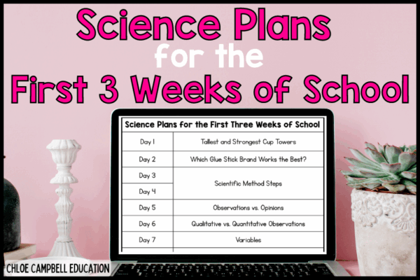 Science Plans for the First THREE Weeks of School! – Chloe Campbell ...