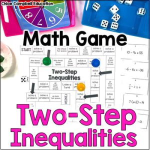 Solving & Graphing Two Step Inequalities Game – 8th Grade Inequalities ...
