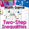 Solving & Graphing Two Step Inequalities Game – 8th Grade Inequalities ...