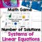 Systems of Linear Equations 8th Grade Math Game – Determine Number of ...