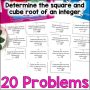 Solving Equations Using Square Roots & Cube Roots Game – 8th Grade Math ...