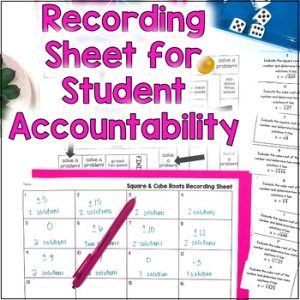 Solving Equations Using Square Roots & Cube Roots Game – 8th Grade Math ...