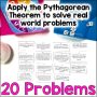 Applying Pythagorean Theorem Word Problems Game – 8th Grade Math Review ...