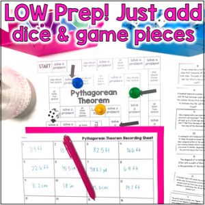 Applying Pythagorean Theorem Word Problems Game – 8th Grade Math Review ...