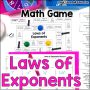 Exponent Rules 8th Grade Math Game Laws & Properties of Exponents ...