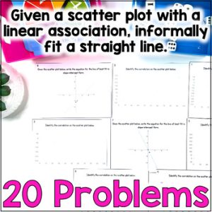 Scatter Plots and Data Review Activity – Identify Correlation ...