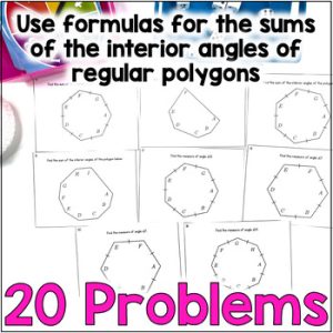 Interior Angle Sums of Polygons Review Game – 8th Grade Geometry Math ...