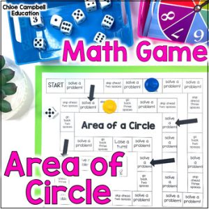 Area of a Circle Game & Worksheet with Word Problems – 7th Grade Math ...