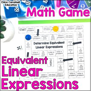 Equivalent Expressions 7th Grade Math Game Combining Like Terms Review ...
