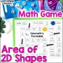 Area of Quadrilaterals Game Trapezoids Parallelograms Rhombus Geometry ...