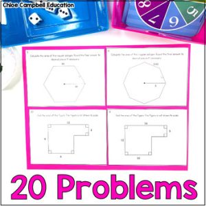Area of Composite Figures & Polygons Game Activity 7th Grade Math ...