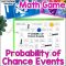 Chance & Probability Game Probability of Chance Events Activity 7th ...