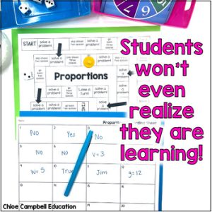 Solving Proportions and Ratios Game Proportional Relationships 6th ...