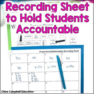 Proportional Relationships with Tables Game Proportions Word Problems ...