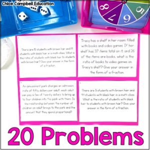 Real World Proportions Game – Ratios and Proportions Word Problems for ...
