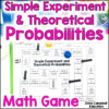 Experimental & Theoretical Probabilities Task Cards Activity 7th Grade ...
