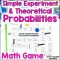 Experimental & Theoretical Probabilities Task Cards Activity 7th Grade ...