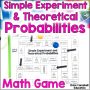 Experimental & Theoretical Probabilities Task Cards Activity 7th Grade Math Game – Chloe ...