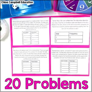 Experimental & Theoretical Probabilities Task Cards Activity 7th Grade Math Game – Chloe ...