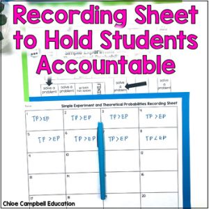 Experimental & Theoretical Probabilities Task Cards Activity 7th Grade ...