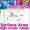 Surface Area of Right Cylinders Game 3D Nets Real World Problems 7th ...