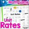 Unit Rates Ratios Word Problems Game – 7th Grade Math Review Station ...