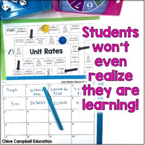 Unit Rates Ratios Word Problems Game – 7th Grade Math Review Station ...
