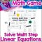 Solving Multi-Step Linear Equations Game for 8th Grade Math – One Variable – Chloe Campbell ...