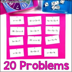 Solving Multi-Step Linear Equations Game for 8th Grade Math – One ...