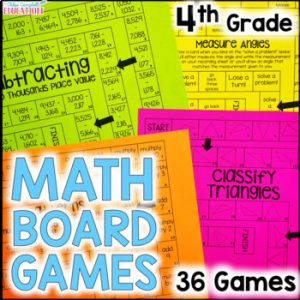 4th Grade Math Games – Math Review – Board Games for the Entire Year ...