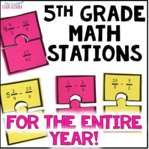 5th Grade Math Centers MEGA BUNDLE – Math Games, Puzzles ...