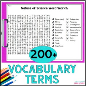 5th Grade Science Vocabulary Activities Bundle – Word Searches Science ...