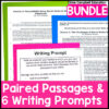 6 Paired Passages with Writing Prompts for Opinion & Informational ...