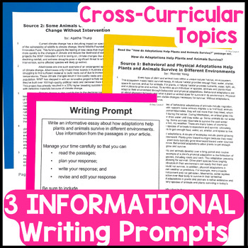 6 Paired Passages with Writing Prompts for Opinion & Informational ...