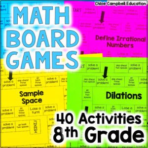 8th Grade Math Games – Math Review – Activities for the Entire Year ...