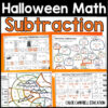 3 Digit Subtraction with Regrouping Halloween Math Worksheets Color By ...