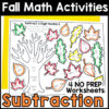 3 Digit Subtraction with Regrouping Fall & Thanksgiving Math Worksheets ...