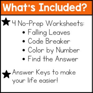 3 Digit Subtraction with Regrouping Fall & Thanksgiving Math Worksheets ...